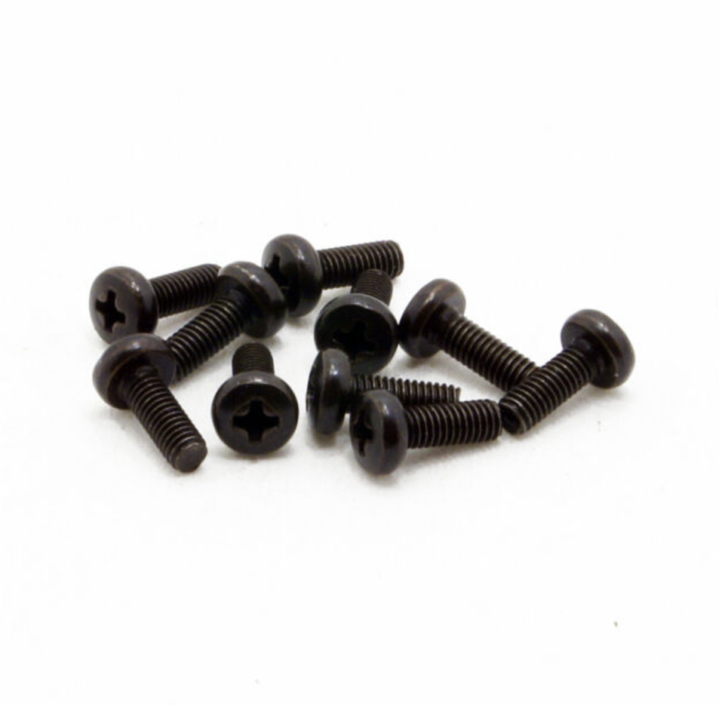 100pcs of 8mm M3 Black pan head nylon Screws – Flex RC